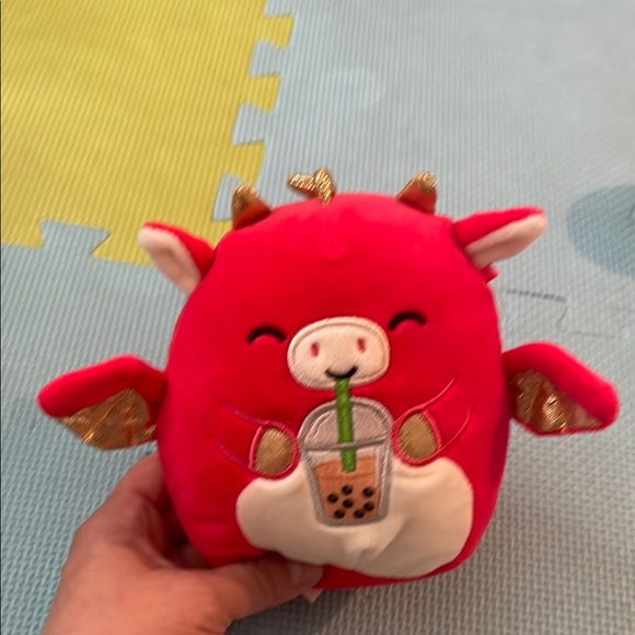 Squishmallows | Toys | Red Dragon Sipping Boba Squishmallows 8 | Poshmark